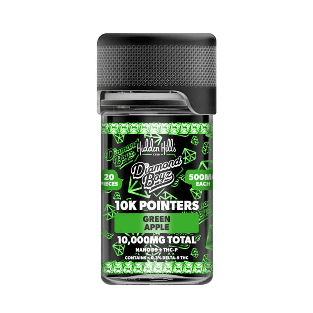 DIAMOND BOYZ 10K POINTERS - 20PCS - GREEN APPLE - 10000MG - 1CT JAR ...